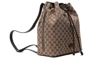 Gucci Logo Monogram Canvas Bucket Bag Backpack