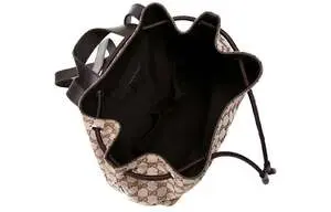 Gucci Logo Monogram Canvas Bucket Bag Backpack