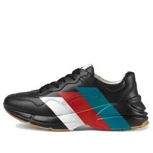 Gucci Rhyton 'web Print' Sneakers - Black