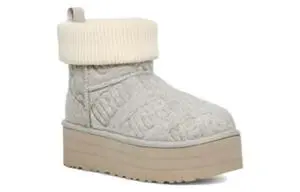 UGG Classic Mini Platform Felted Boots - Grey