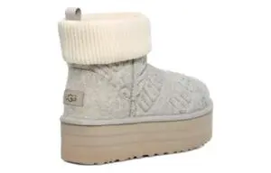UGG Classic Mini Platform Felted Boots - Grey