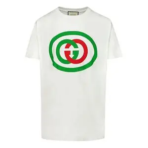 Gucci Gucci White Cotton Oversize With Interlocking G White White