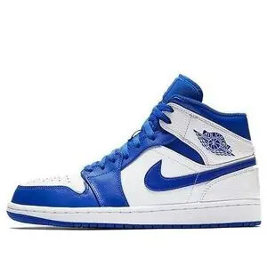 JORDAN 1 Mid Sneakers - White/hyper Royal-white