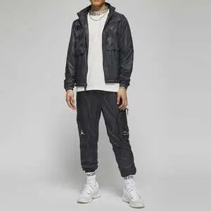 JORDAN Solid Color Logo Printing Casual Pants/trousers Black