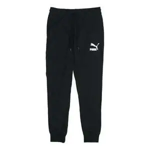 PUMA Classics Jersey Cuffed Pants 'black White - Black/white