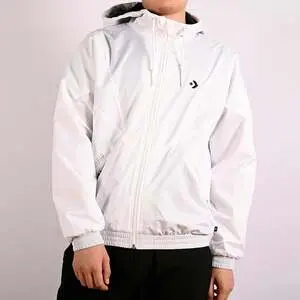 CONVERSE Hooded Drawstring Zipper Pocket Jacket