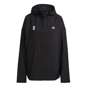 Adidas Wj Wb Series Sports Hooded Windbreaker Jacket - Black