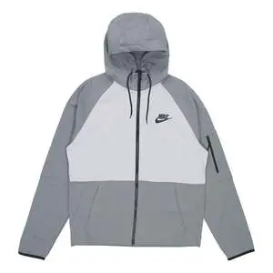 Nike Tech Pack Zipper Drawstring Hooded Casual Jacket - Grey