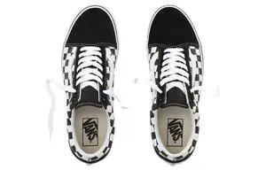 VANS Checkerboard Lace-up Sneakers - Black/white