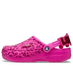 Pink Fuzzy Crocs