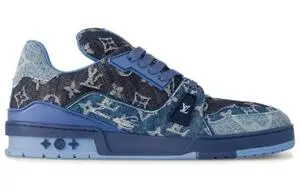LOUIS VUITTON Trainers Blue Black Denim Monogram