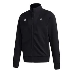 Adidas Stand Collar Logo Track Jacket - Black