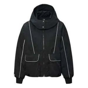 CONVERSE Quilted Down Jacket With Hood - Black