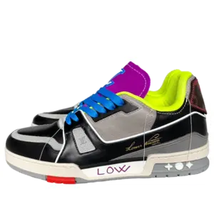 LOUIS VUITTON Paris Exclusive Trainer Sneakers - Brown/yellow/pink