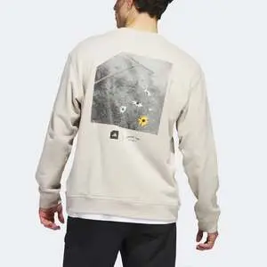 Adidas Adicross X Burning Cart Layer Crew Golf Sweatshirt 'beige