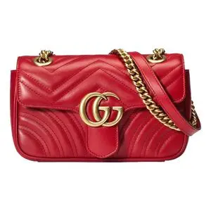 Gucci Gg Marmont Mini Shoulder Bag - Red