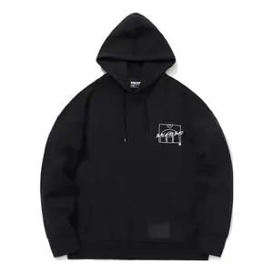 LI-NING Badfive Hoops Graphic Hoodie - Black/white/grey