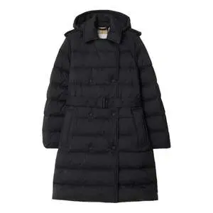 Burberry Mid-length Hooded Puffer Coat - Black