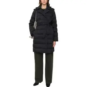 Burberry Mid-length Hooded Puffer Coat - Black