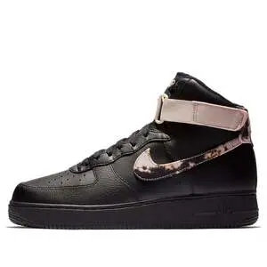 Nike Force 1 High Top Sneakers With Acid Wash Print Detailing - Black