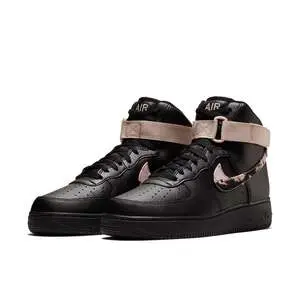 Nike Force 1 High Top Sneakers With Acid Wash Print Detailing