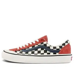VANS Style 36 Checkerboard Sneakers - Redblackwhite