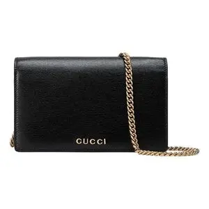 Gucci Chain Wallet With Script Leather