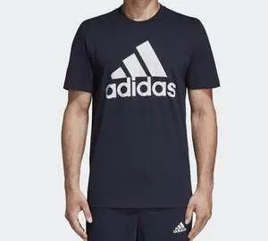 Adidas Large Logo Round Neck Short Sleeve Blue