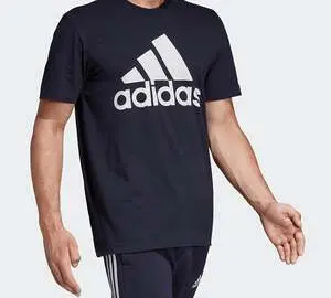 Adidas Large Logo Round Neck Short Sleeve Blue