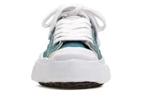 Mihara Yasuhiro Hank Og Sole" Canvas Low-top Sneakers - White/blue