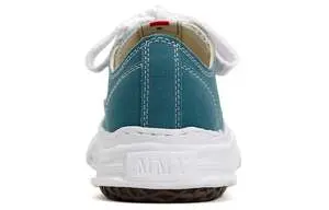 Mihara Yasuhiro Hank Og Sole" Canvas Low-top Sneakers - White/blue