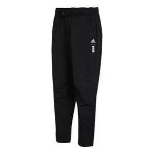 Adidas Wj Pnt Solid Color Logo Elastic Woven Sports Pants/trousers/joggers Black - Multi-color