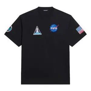 Balenciaga X Nasa Crossover Space Retro Short Sleeve Tee - Black