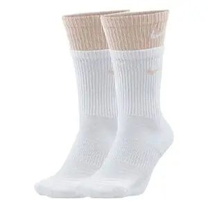 Nike Everyday Plus Cushioned Double Layer Splicing Training Sports Socks, 2 Pairs - Multi-color