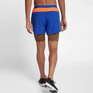 Nike Dri-fit Reflective Running Shorts With Animal Print Liner