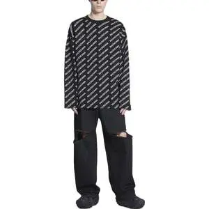 Balenciaga All Over Logo Crewneck Sweater
