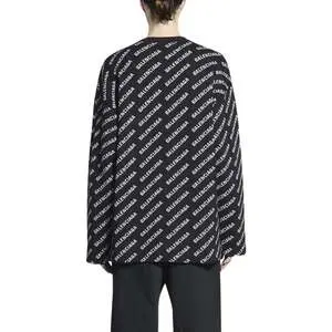 Balenciaga All Over Logo Crewneck Sweater