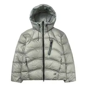 NEW BALANCE Flying 77 Superlight Hooded Down Jacket - Light Gray