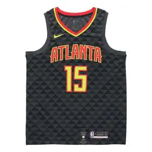 Nike Atlanta Hawks Vince Carter No. 15 Basketball Jersey - Black