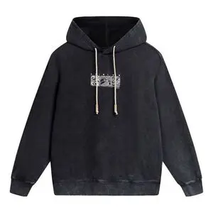 LI-NING Chinese Color Graphic Hoodie - Washed Black
