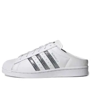 Adidas Superstar Mule Silver Metallic Sneakers - White