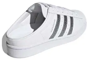 Adidas Superstar Mule Silver Metallic Sneakers - White