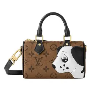 LOUIS VUITTON Nano Speedy Monogram Reverse Canvas Bag - Brown