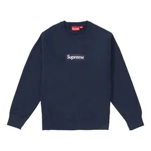Supreme Box Logo Crewneck Sweater - Navy