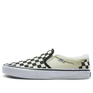 VANS Asher Checkerboard Low Top Slip-on Sneakers - Black/white