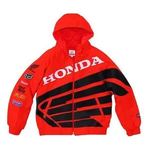 Supreme X Honda Fox Racing Puffy Zip Up Jacket - Red
