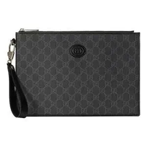 Gucci Pouch With Interlocking G - Black
