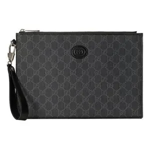 Gucci Pouch With Interlocking G - Black