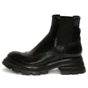 Alexander McQueen Leather Chelsea Ankle Boots