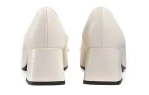 Gucci Low-heel Leather Pump With Horsebit Detail
